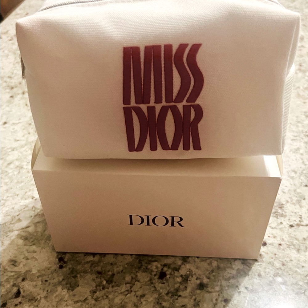 Dior Miss Dior White Beauty Pouch Makeup Bag Gift Aut… - Gem
